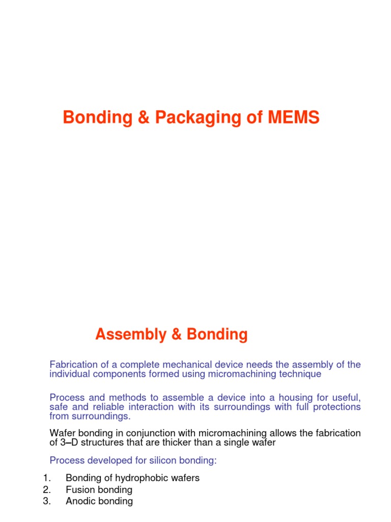 Packaging + CAD For MEMS | PDF | Microelectromechanical Systems ...