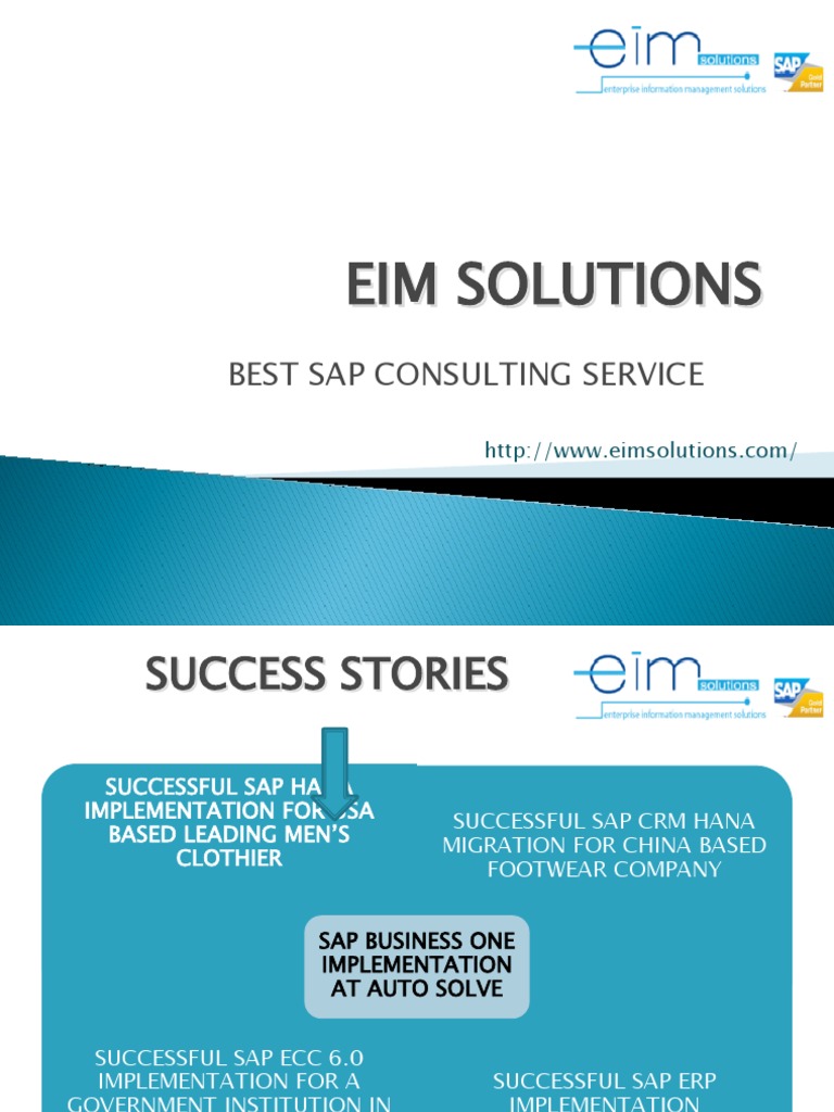 Eim Solutions Best Sap Consulting | PDF | Sap Se | Enterprise Resource Planning