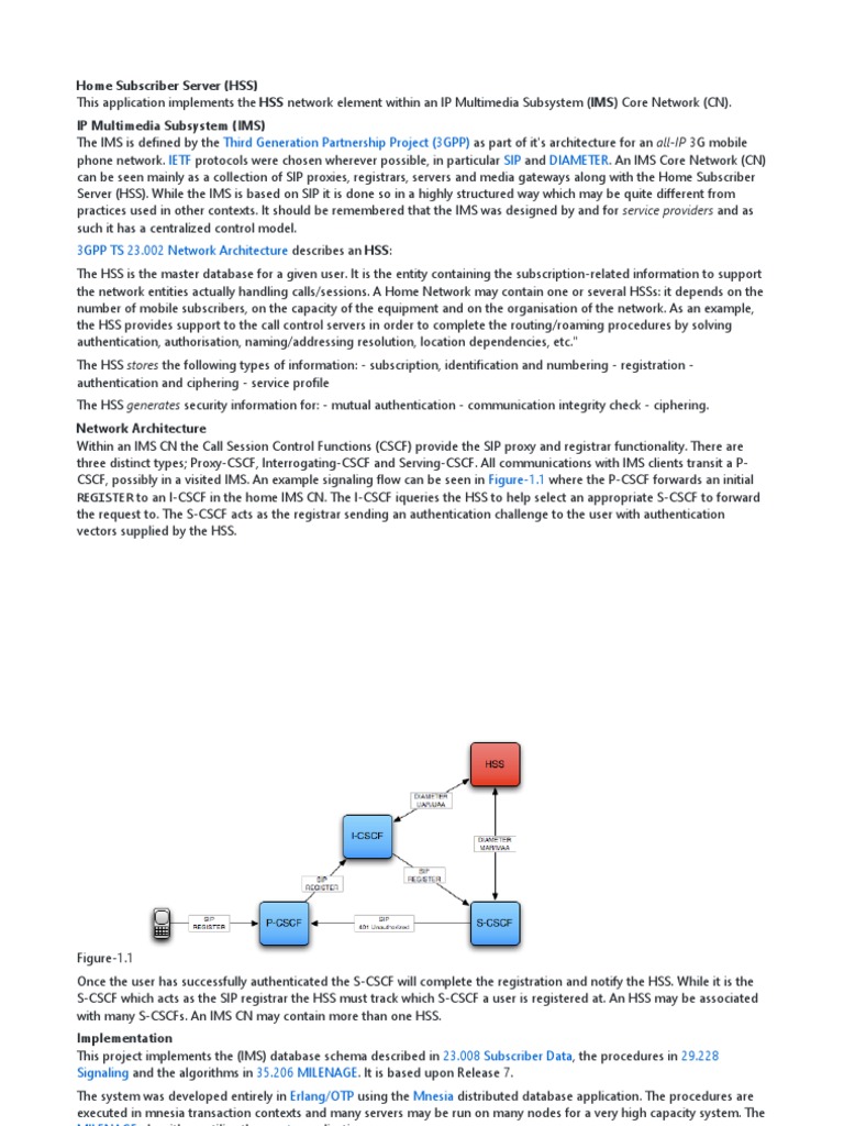 Home Subscriber Server | PDF | Ip Multimedia Subsystem | Internet Protocols
