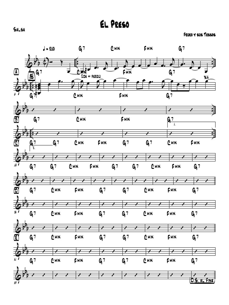 El Preso SCORE - Lead Sheet | PDF