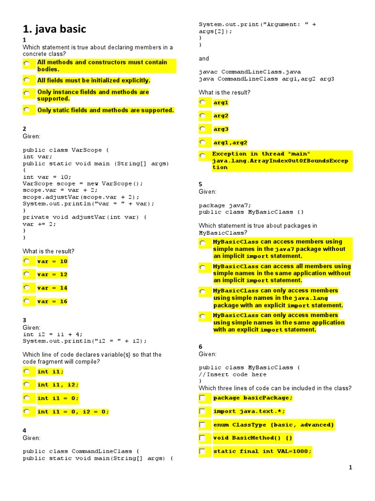 Prestest 1 Pdf Class Computer Programming String Computer Science