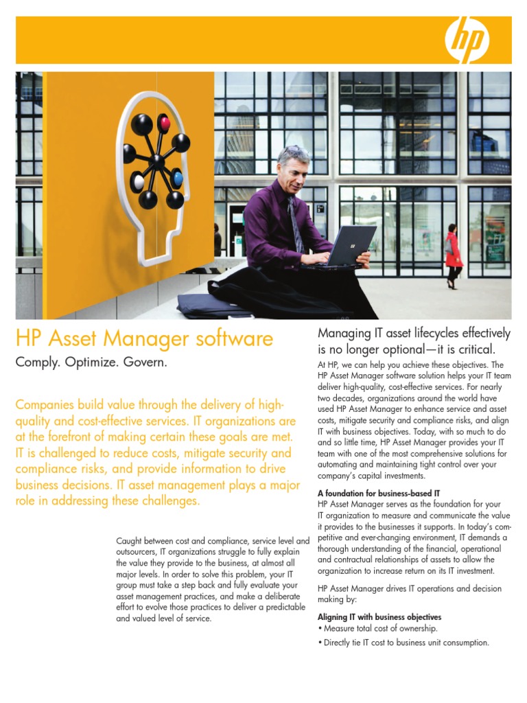 HP Asset Manager Software: Comply. Optimize. Govern | PDF | Application ...