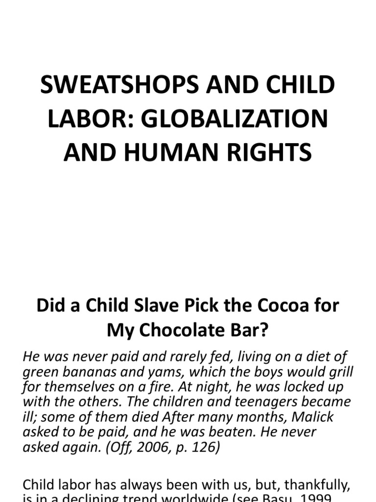 Sweatshops and Child Labor | Download Free PDF | Sweatshop | Labour ...