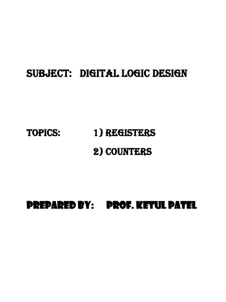 Registers and Counters | PDF