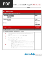 BLS Skills Checklist | PDF | Cardiopulmonary Resuscitation | Clinical ...