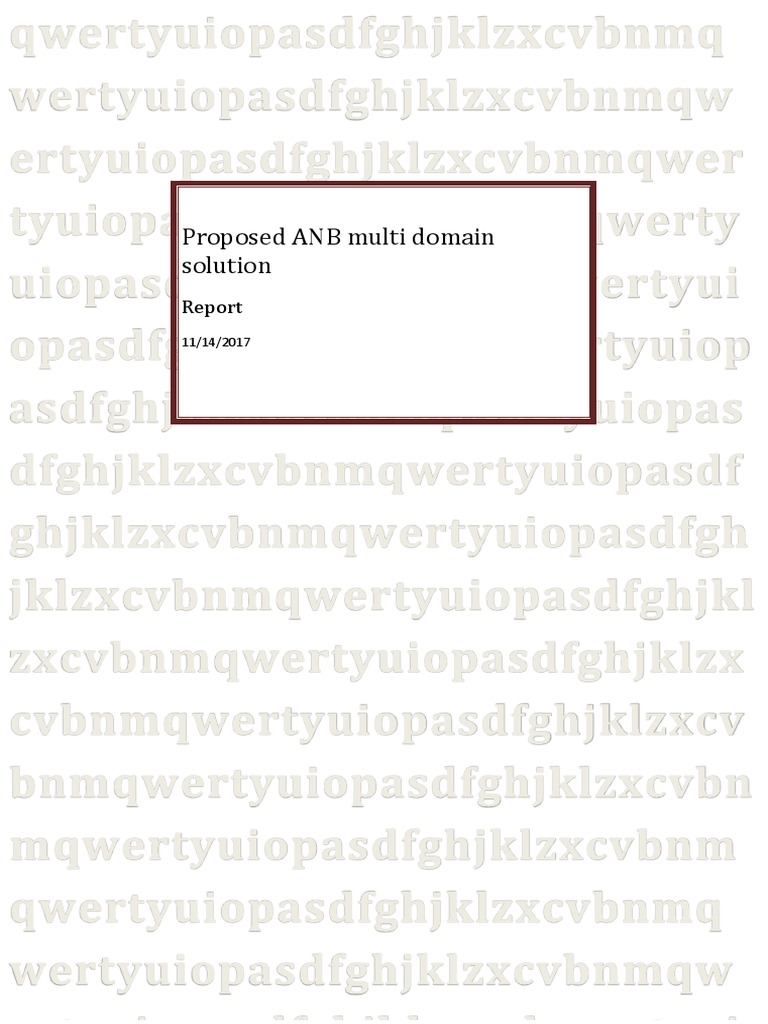 Proposed ANB Multi Domain Solution | PDF | Hyper V | Ip Address