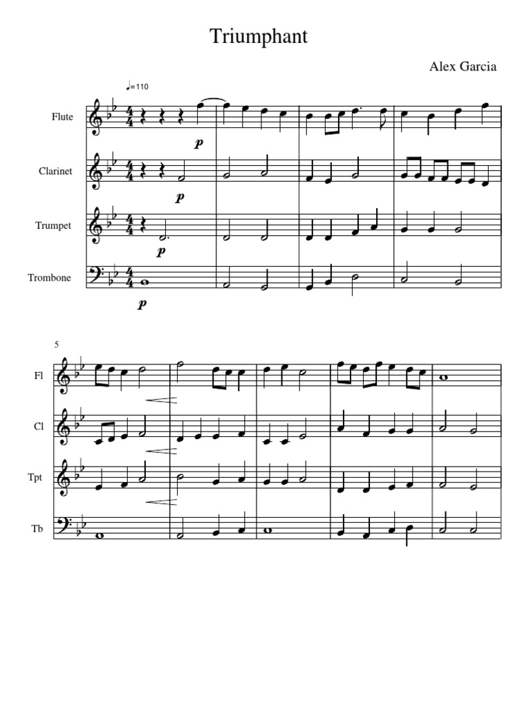 Triumphant: Instrumental Sheet Music | PDF