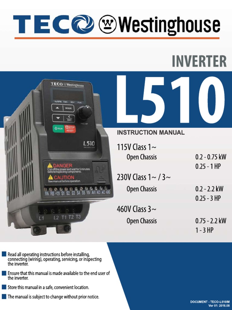 L510 Instruction Manual | PDF | Power Inverter | Power Supply