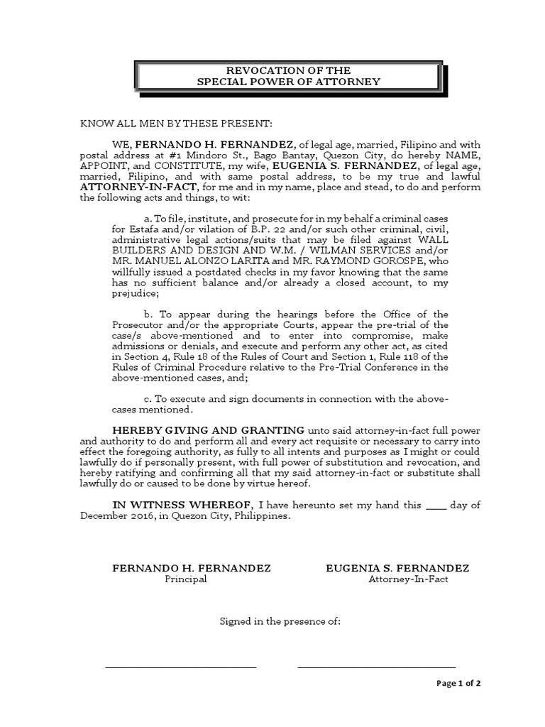 Estanislao - Revocation of SPA | Power Of Attorney (21 views)