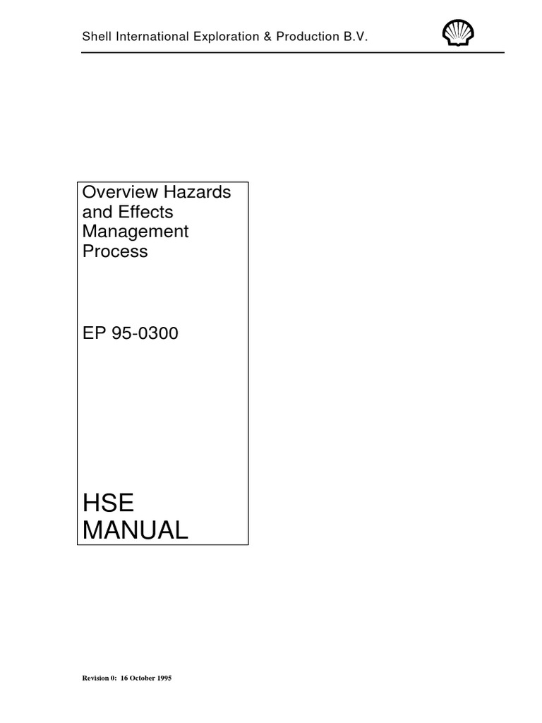 Hazard. Norma Shell. Shell Standard | PDF | Hazards | Risk Management
