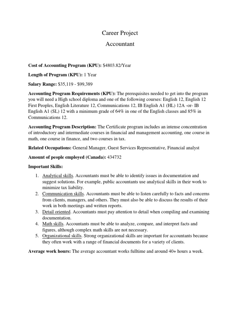 Career Project | PDF
