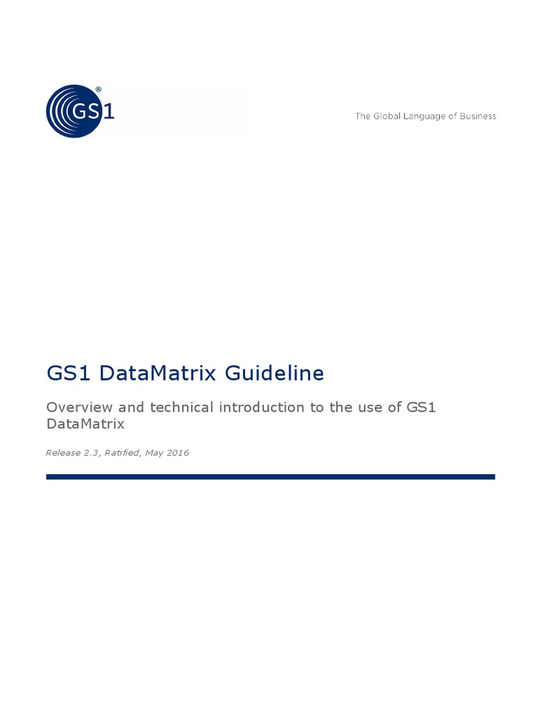 Gs1 Datamatrix Guideline: Overview and Technical Introduction To The Use of Gs1 Datamatrix | PDF ...