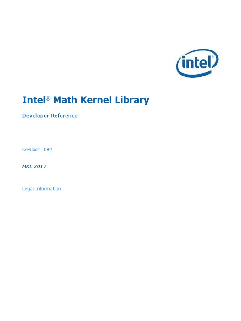 MKL 2017 Developer Reference Fortran PDF | PDF | Mathematics Of Computing | Matrix Theory
