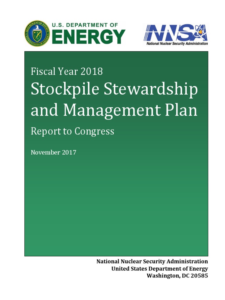 FY18 Stockpile Stewardship and Management Plan | PDF | Nuclear Weapons ...