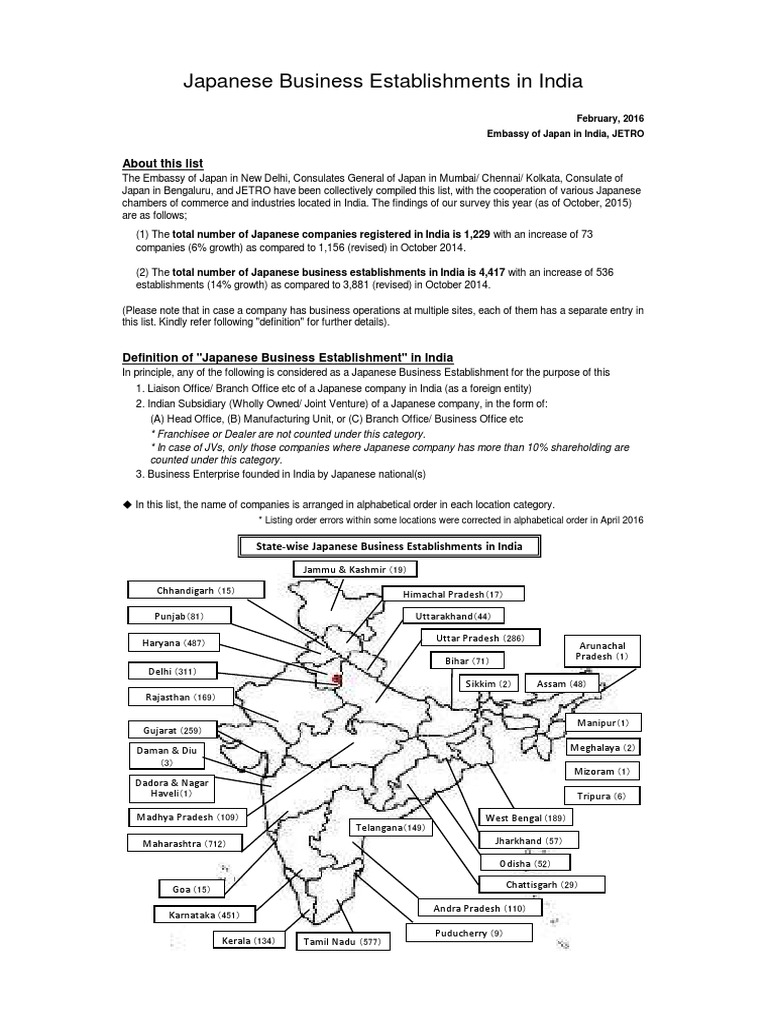 2016 Japanese Companies List PDF | PDF | Companies | Business
