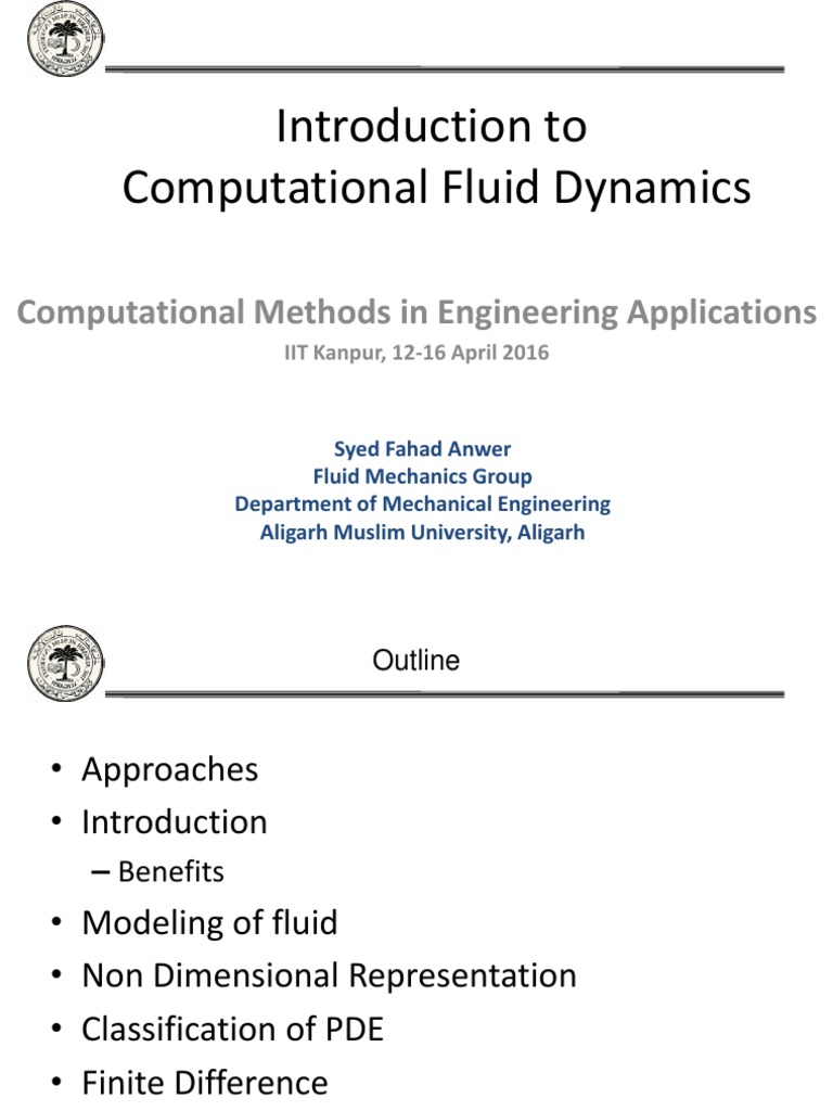 Introduction To Computational Fluid Dynamics - SF Anwer | PDF ...