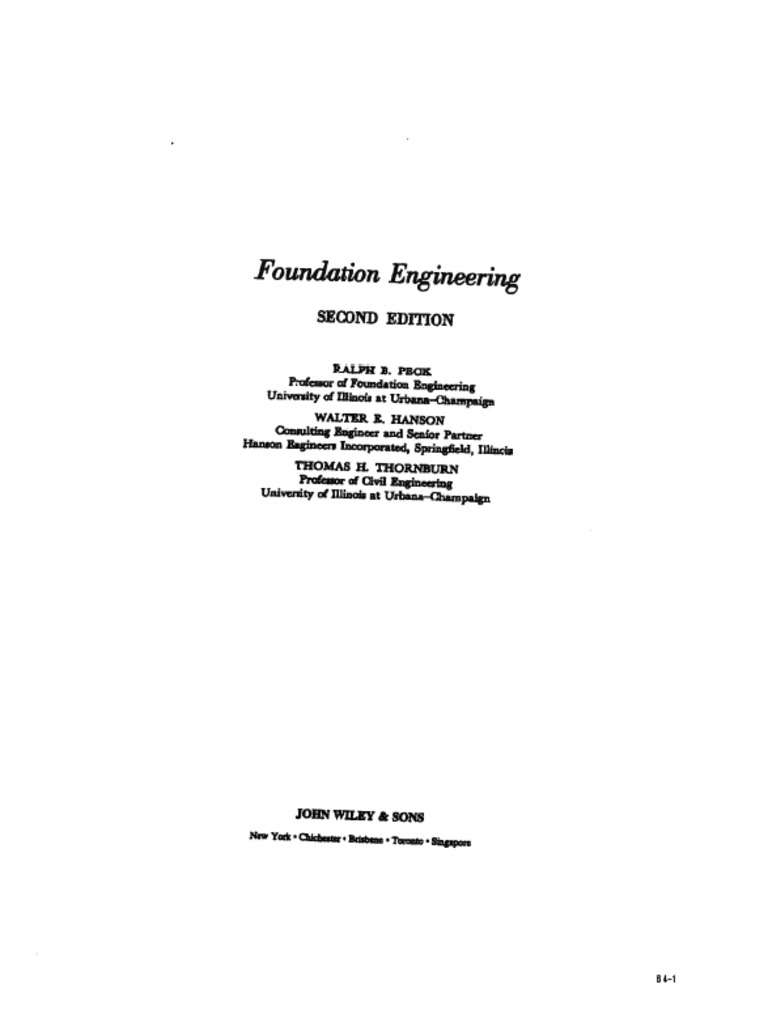 Soil Properties (Foundation Engineering by Peck, Hanson, Thornburn) | PDF