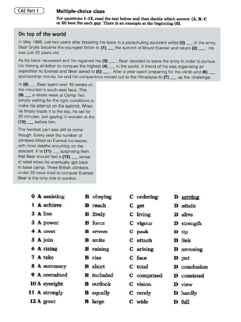 Cae Workbook Mock | PDF