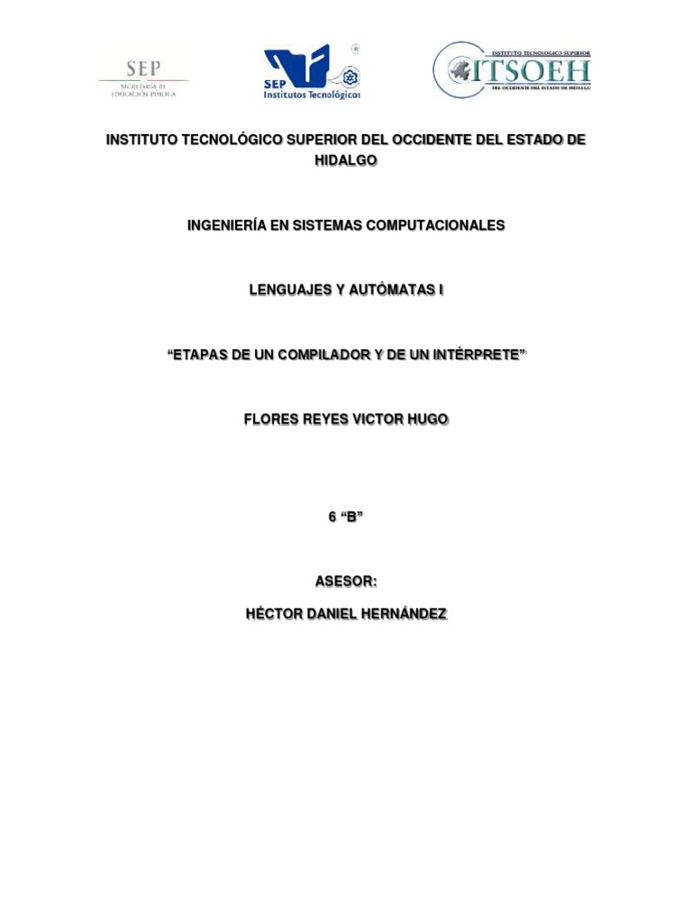 Etapas de Un Compilador e Interprete | PDF | Compilador | Lenguaje de ...