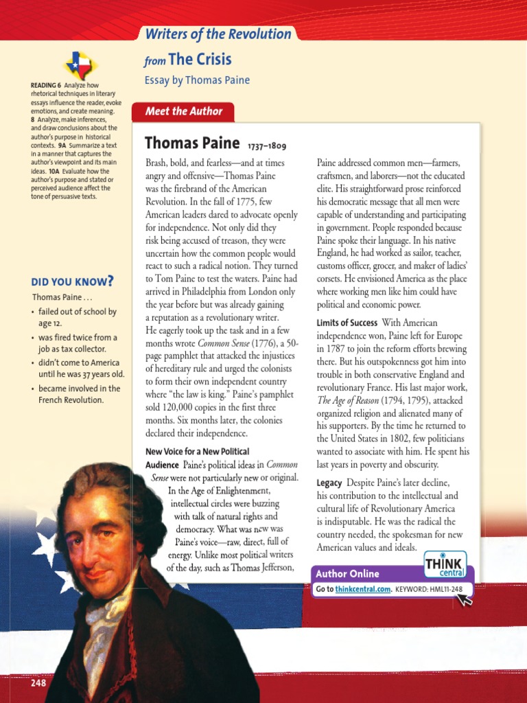 The American Crisis by Thomas Paine | PDF | Thomas Paine | Essays