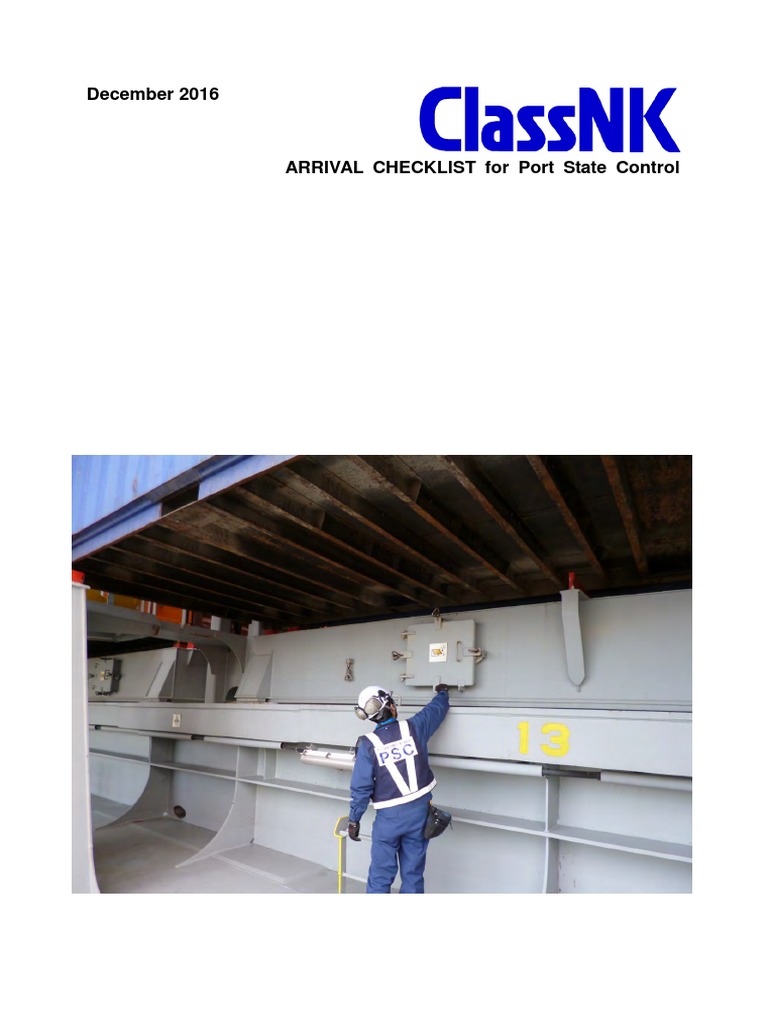 Preparing for Port State Control: An Arrival Checklist for Ensuring ...