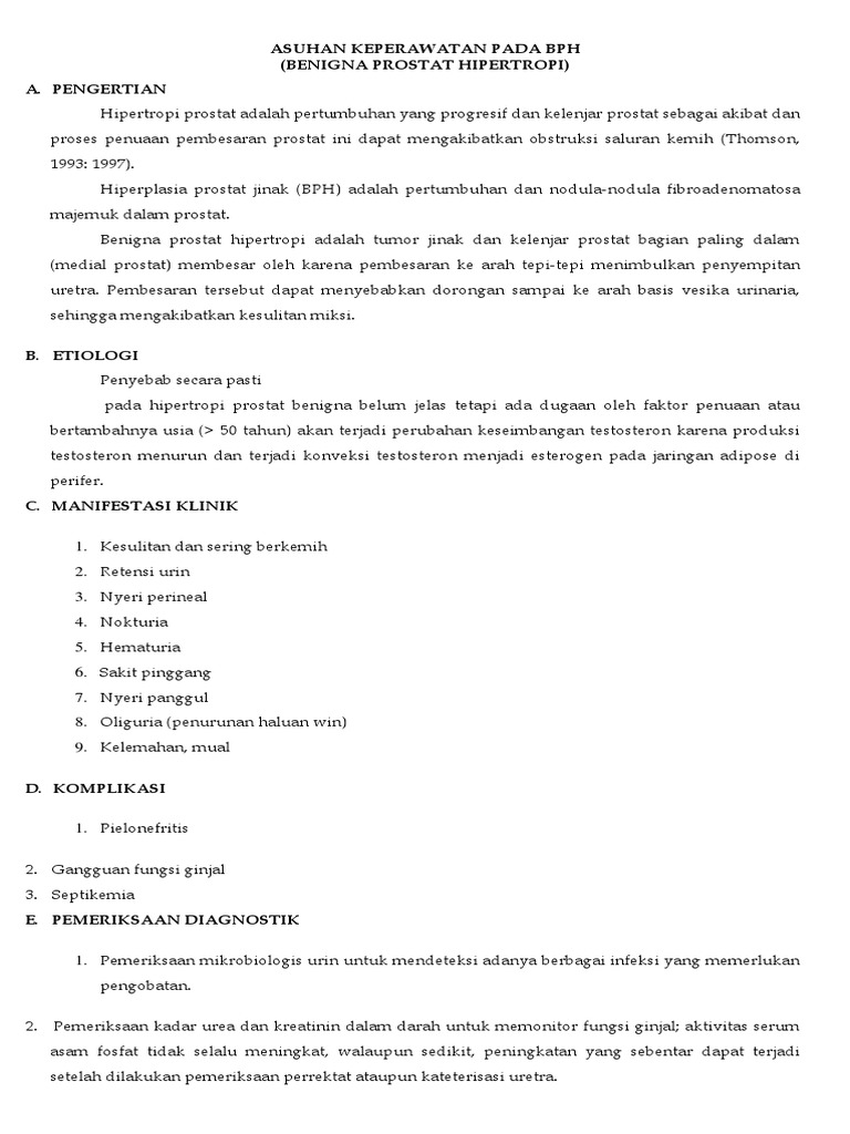 Asuhan Keperawatan Pada BPH | PDF
