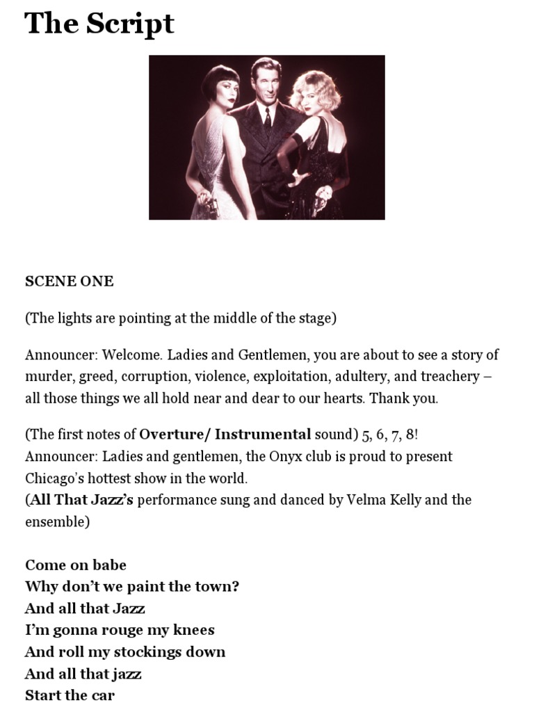The Script - CHICAGO | PDF