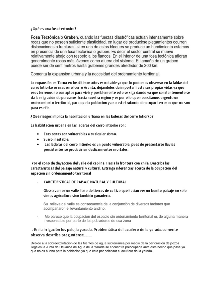 Qué Es Una Fosa Tectonica | PDF | Valle | Agua subterránea