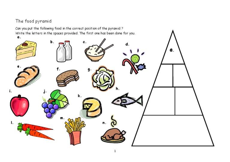 The Food Pyramid: A. B. C. D | PDF