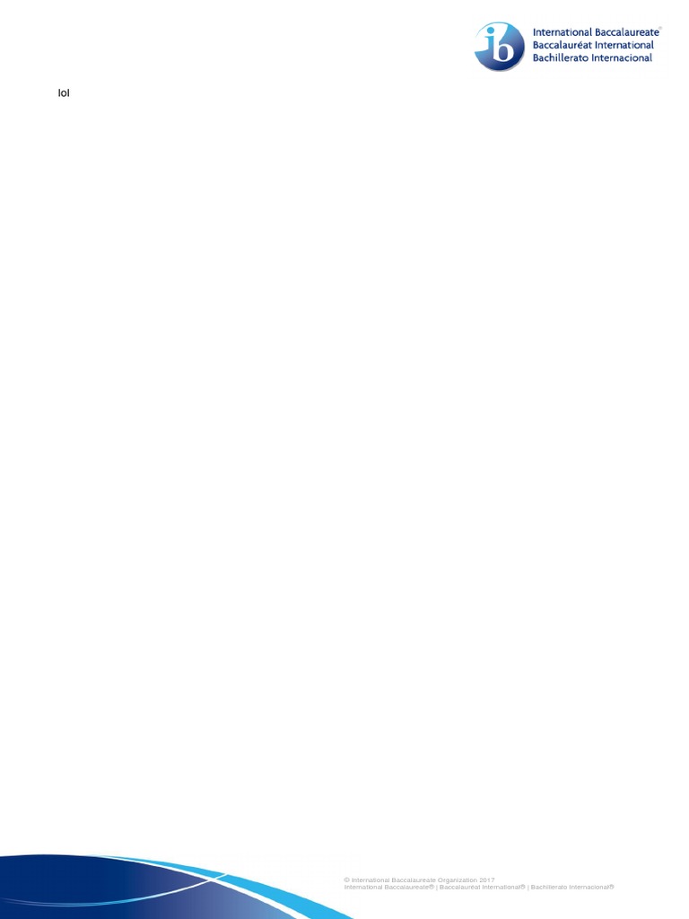 © International Baccalaureate Organization 2017 International ...