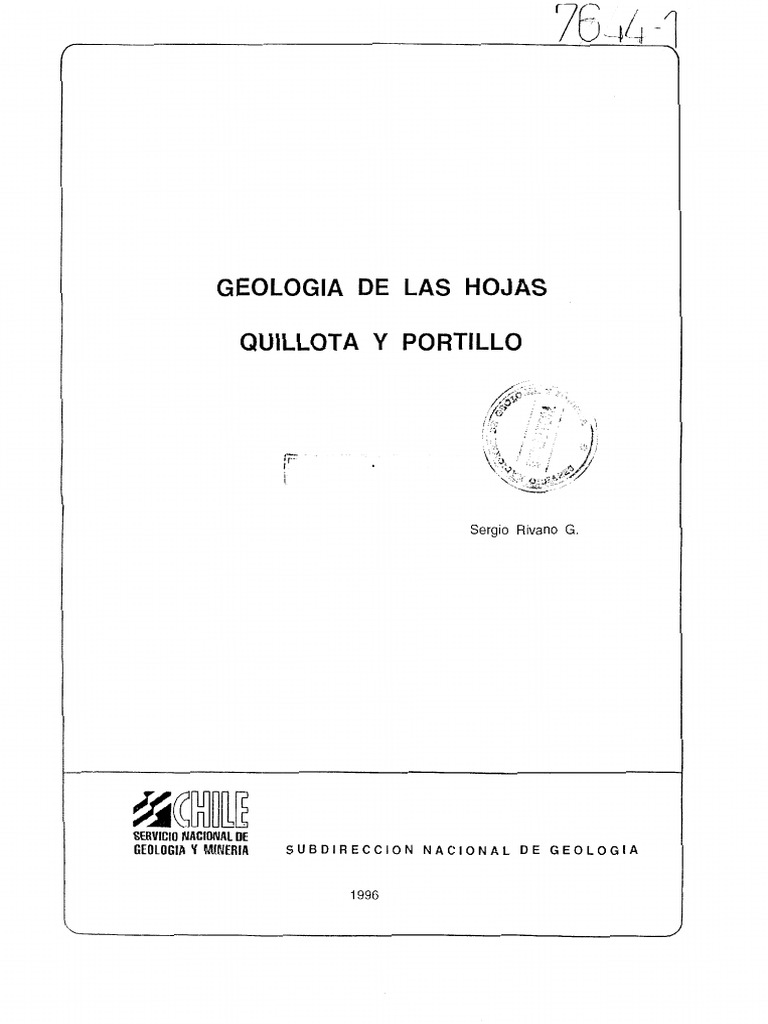 Informe & Mapa Quillota Portillo | PDF | Geología | Ciencias de la Tierra