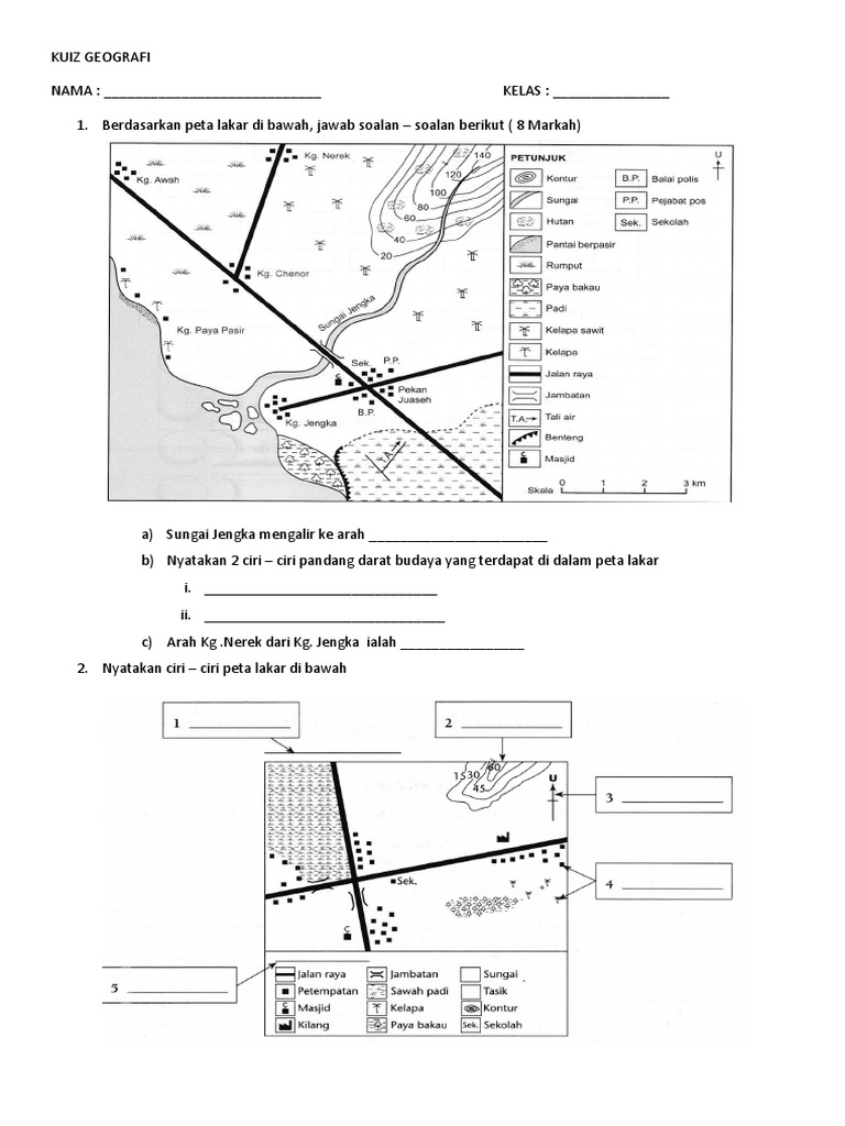 Kuiz Geografi Peta Lakar | PDF