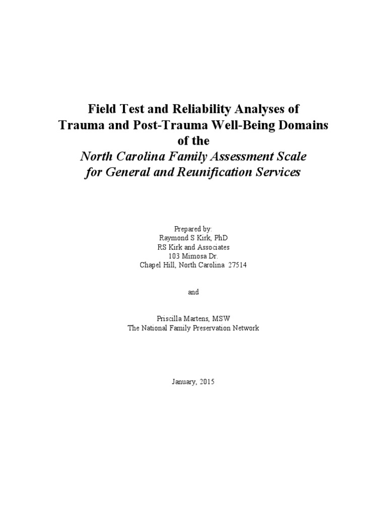 NCFAS TWB Trauma-Report (2015) | PDF | Child Abuse | Child Neglect