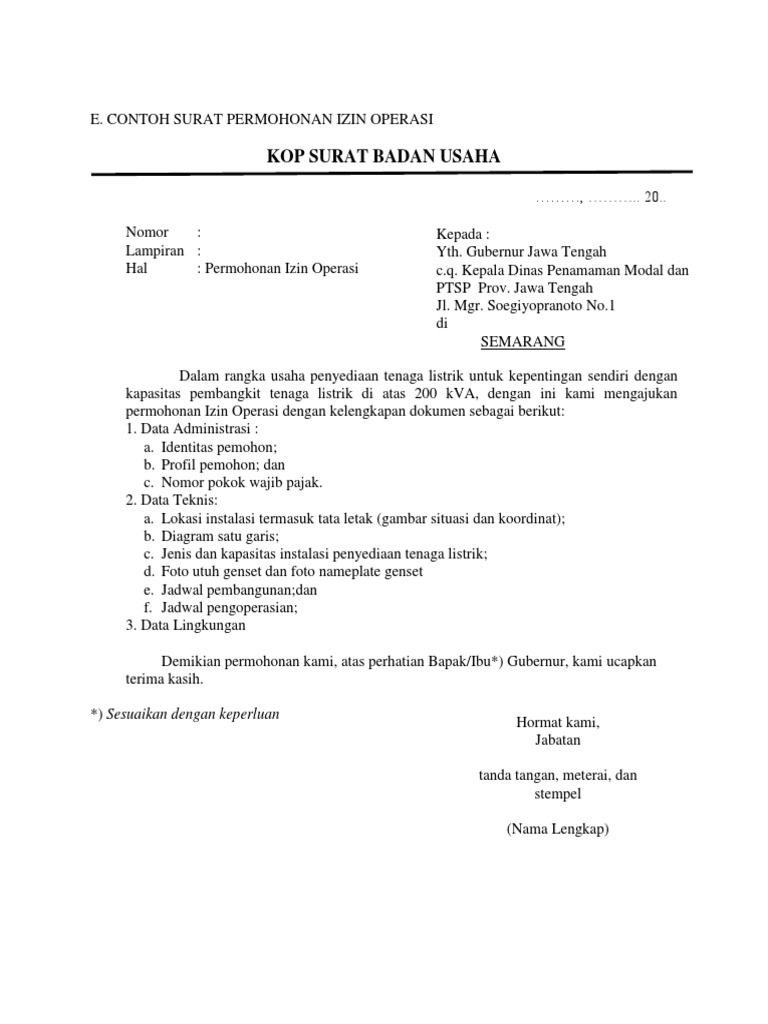 Contoh Surat IO | PDF