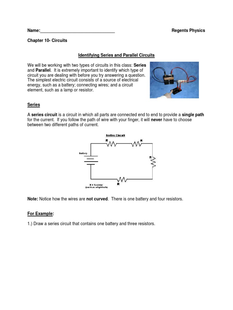Circuits Notes 3 - Series and Parallel Circuits1 | PDF | Series And ...