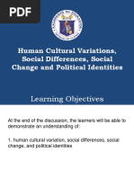 Lesson 1 Human Cultural Variations, Social Differences,Social Change ...