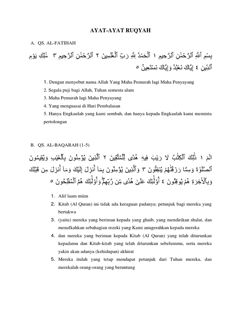 Ayat Ayat Ruqyah Pdf