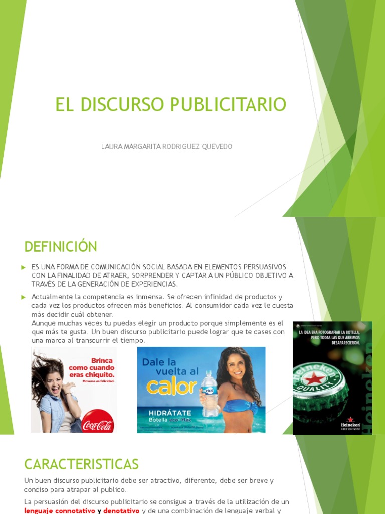 Características del Discurso Publicitario | PDF | Póster | Publicidad