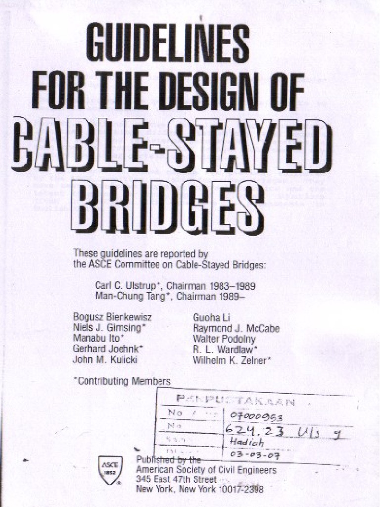 Guidelines For The Design of Cable-Stayed Bridge PDF | PDF