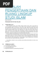 Makalah Pengantar Studi Islam | PDF