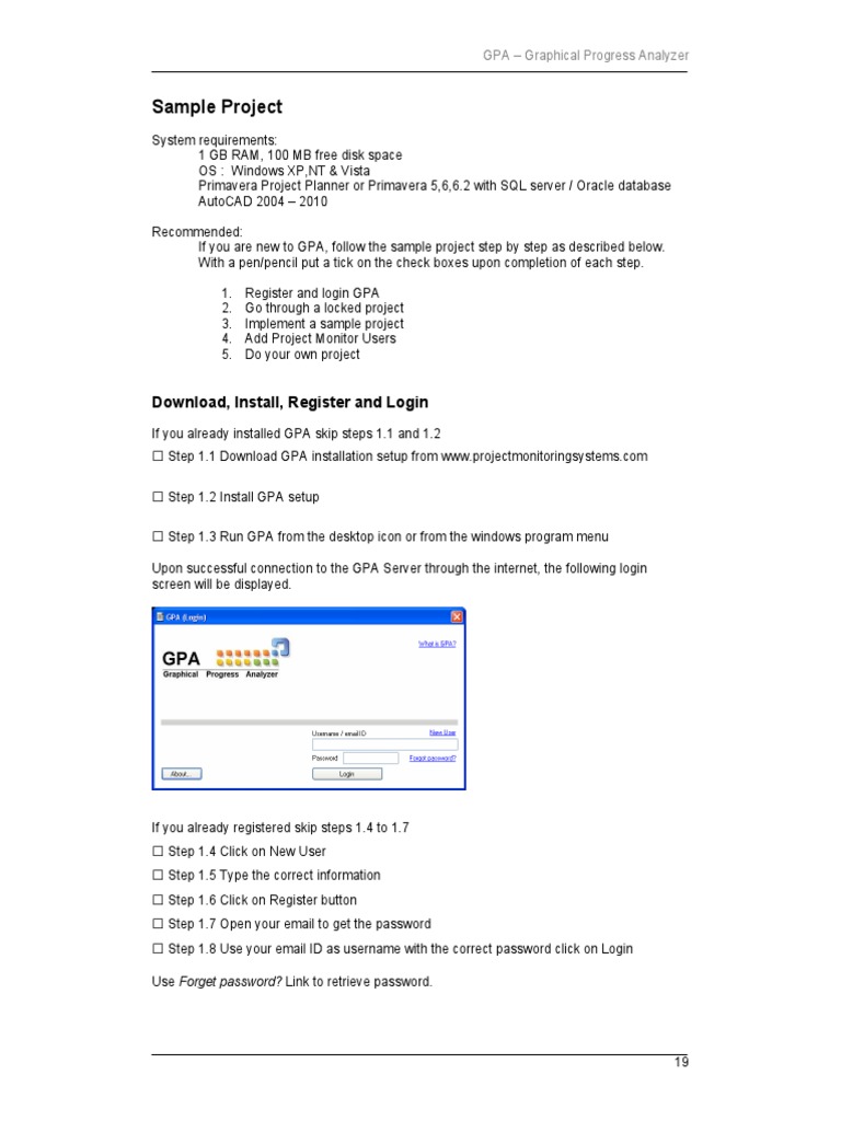 GPA Instructions For Sample Projects | PDF | Auto Cad | Oracle Database