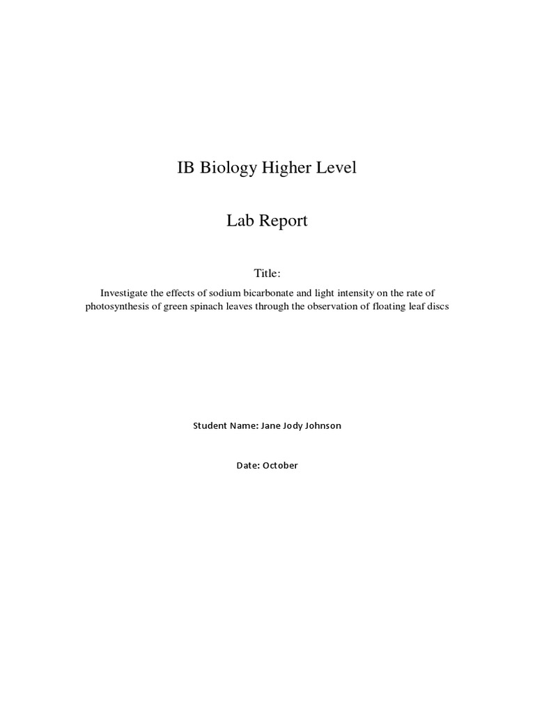 IB Biology Higher Level | Download Free PDF | Photosynthesis | Physical ...
