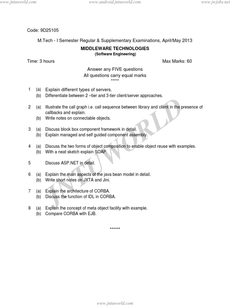 9d25105 Middleware Technologies Pdf Common Object Request Broker Architecture Component