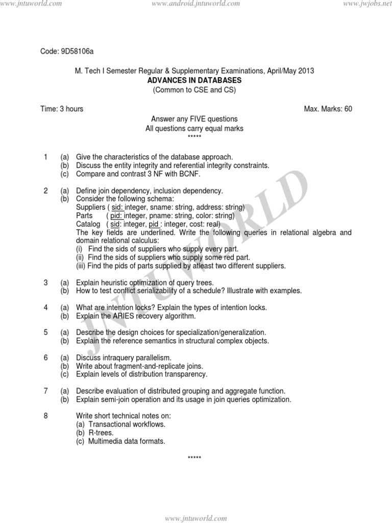 9d58106a Advances in Databases | PDF | Databases | Mathematical Optimization