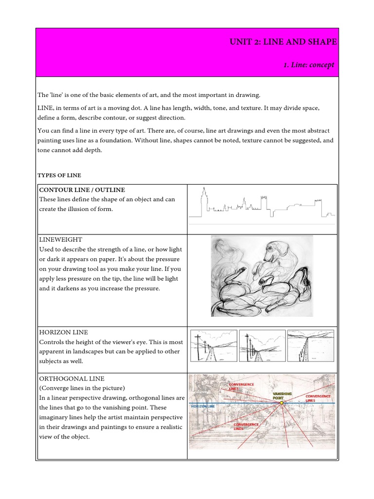 Understanding Line and Shape in Art | PDF | Teaching Methods & Materials