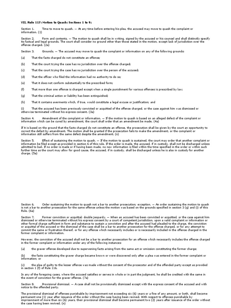 Art 17 Motion To Quash | PDF | Demurrer | Pleading