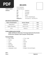 Simple Biodata Format | PDF