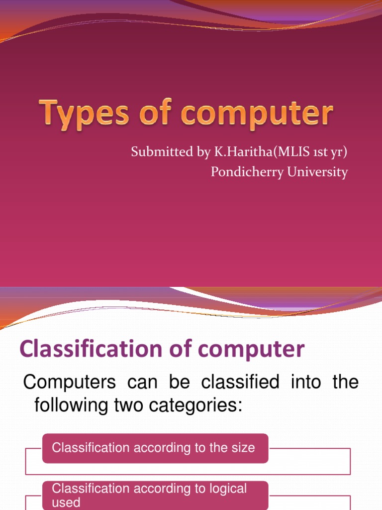 Categories of Computers | PDF | Central Processing Unit | Microcomputers