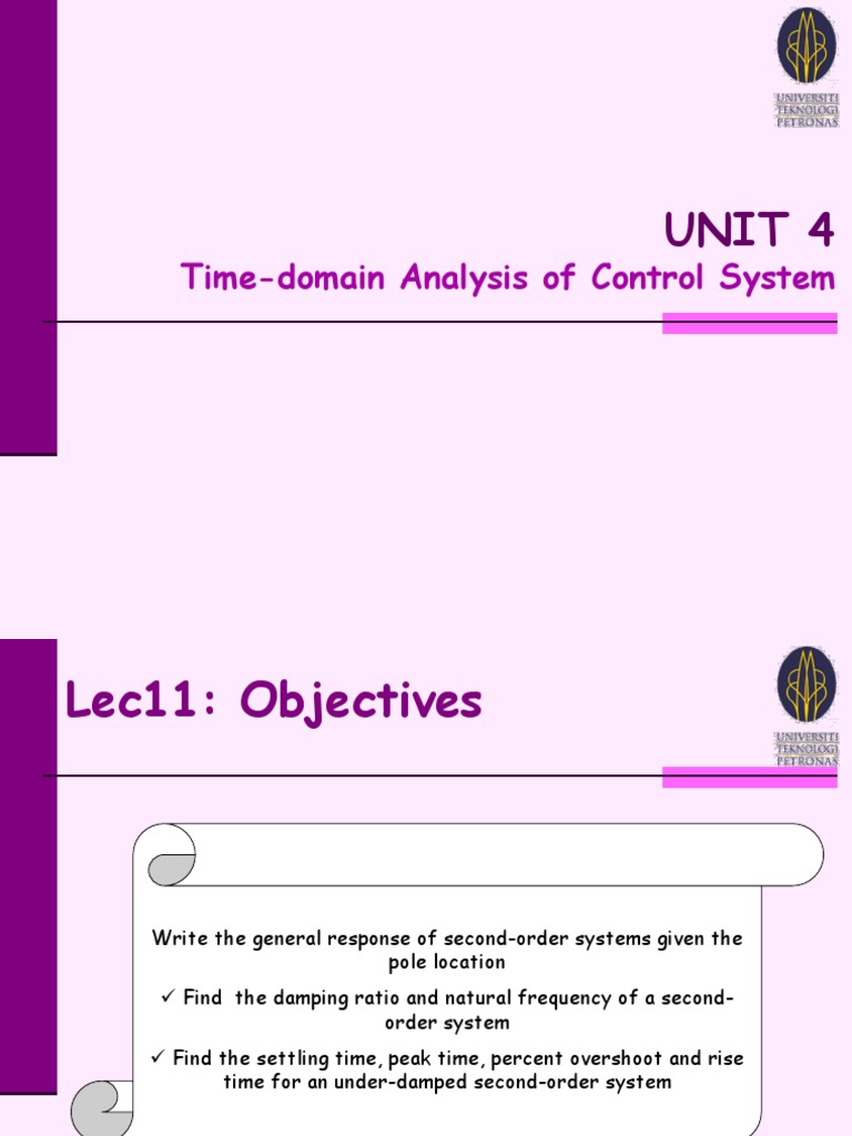 Unit 4: Time-Domain Analysis of Control System | PDF | Physics | Mechanics