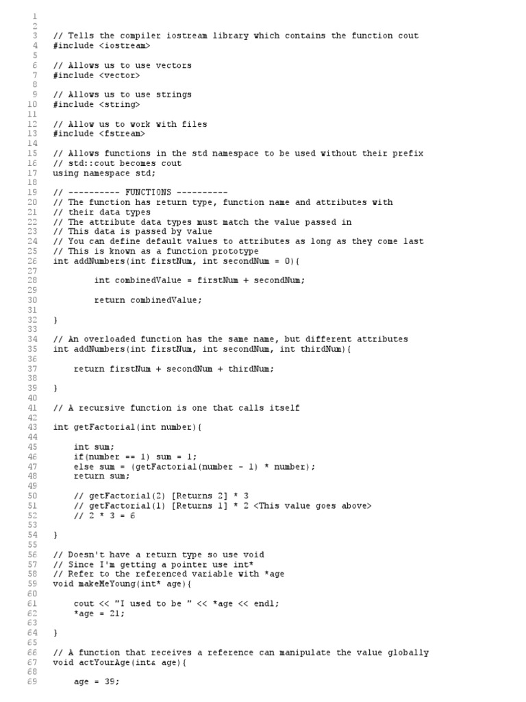 Cheat Sheet of C++ | PDF | Pointer (Computer Programming) | Method ...
